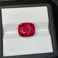 China Red Lab-Created Sapphire Gem for Necklace - 9 Mohs Hardness, 2040°C Melting Point, Custom Jewelry Stone for sale