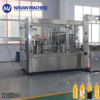 China 3 In 1 Automatic Juice Filling Machine 6000BPH / 500ML With Plastic Screw Cap for sale