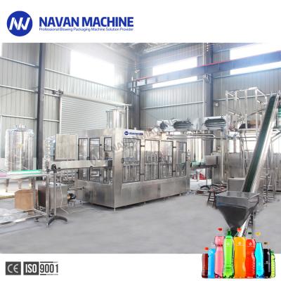 China 60 Heads Monoblock 3 In 1 PET Bottle Carbonated Drink Filling Machine Line for sale