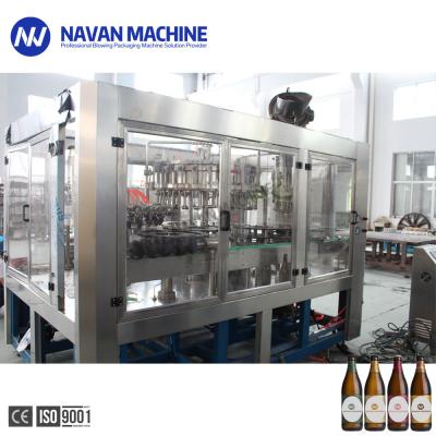 China Full Automatic Glass Bottle Beer Washing Filling Capping Machine With Crown Cap Bottling Plant for sale