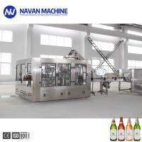 China Multi Head Automatic Beer Filling Machine 3 In 1 Glass Bottle With Rotary Structure for sale