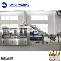 China Multi Head Automatic Beer Filling Machine 3 In 1 Glass Bottle With Rotary Structure for sale