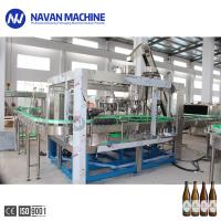 China Energy Drinks Whisky Beer Glass Bottle Filling Machine With Aluminum Screw Cap Crown Cap for sale