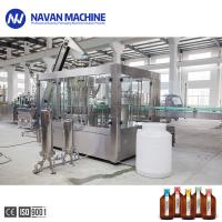 China Automatic 24 Heads Glass Bottle Liquid Kombucha Washing Filling Capping Machine for sale