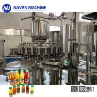 China Complete Automatic Rinsing Filling Capping Three In One For Glass Bottle Juice Production Line for sale