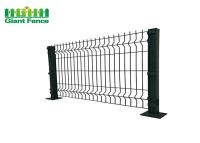 China HGMT 75×150mm 3D PVC Coated Square Column Garden Fence with 2-3m Panels and 1.8-2.5m Posts for sale