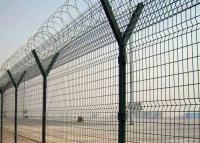 China Y Shaped Post Airport Security Fence 1030mm Height with Barbed Wire Welded Mesh for sale