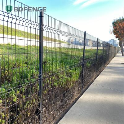 China 3D Security Welded Wire Mesh Fence 1.8m Height with 4-5mm Wire Thickness and Powder Coated Finish for sale