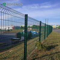 China Galvanized V Mesh Security Fence Panel 4mm Wire 50mm Mesh PVC Coated Anti Climbing 3D Fencing for sale
