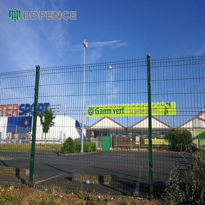 China Galvanized PVC Coated V Bending 3D Curved Welded Wire Mesh Fence Panel 50x100mm 4.0mm for sale