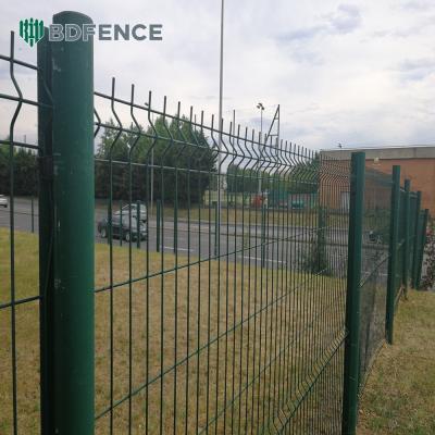 China Hot Dipped Galvanized 3D Fence Panel 5mm Wire Dia RAL 6005 Green Powder Coated Anti-Climbing Security Fence for sale