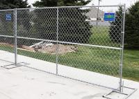 China 6ft x 12ft Portable Chain Link Fence Panel with 33.4mm Frame Tube and 50mm Mesh for Construction Sites for sale