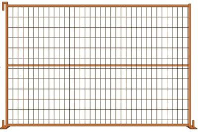 China ISO14001 2015 Galvanized Temporary Fence Panel 9.5ft x 6ft Orange PVC Coated for sale