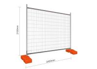 China Australia Standard 2100x2400mm Temporary Construction Fence Hot Dipped Galvanized 22kg for sale