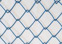 China Woven Blue PVC Coated Chain Link Fence 60x60mm Mesh 1.8m Height for sale