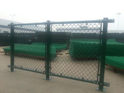 China Q195 PVC Coated Diamond Mesh Fencing 50x50mm for Sports Field Chain Link Fence for sale