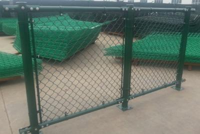 China Powder Coated 7ft Height Diamond Chain Link Fence 50x50mm Mesh Size for sale