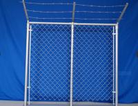 China High Security 5ft Galvanized Chain Link Fence 18Ga-13Ga with Barbed Wire for sale