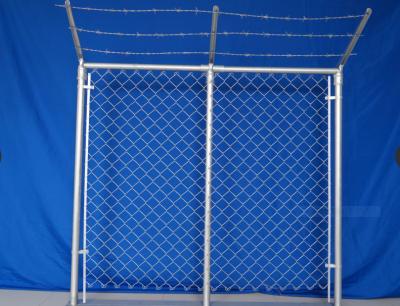 China High Security 5ft Galvanized Chain Link Fence 18Ga-13Ga with Barbed Wire for sale