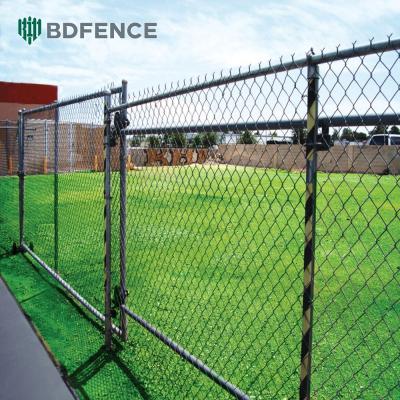 China PVC Coated Black Chain Link Fence 8 Ft Height Galvanized Steel Wire Mesh for Outdoor Security Fencing for sale