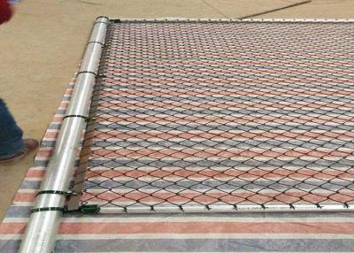China Galvanized PVC Coated Chain Link Fence 8ft Height 60x60mm Mesh for sale
