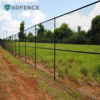 China 76mm Post Rail Chain Link Fence Galvanized Steel 2m Height for Sports Fields for sale