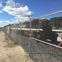 China 6-10 Gauge Galvanized Chain Link Fence Roll 4-10ft Height with 3.0-4.0mm Wire Diameter for sale