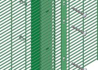 China Powder Coated Square post 76.2*12.7mm 358 Security Fence for sale