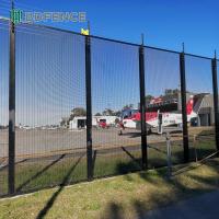 China High Protection Galvanized Black 358 Mesh 7ft High Fence Panel Anti Climb Fence with Spikes Barbed Wire for Outdoor for sale