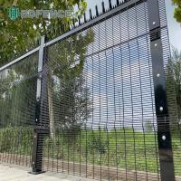 China 358 Security Fence Panel 12.7x76.2mm Mesh Anti-Climb Welded Barrier 2-6m Height for sale