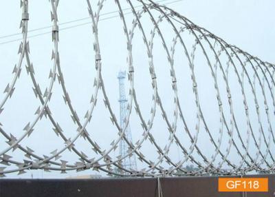 China BTO-22 Galvanized Razor Wire Coils with 22mm Length and 2.5mm Wire Diameter for Perimeter Security for sale