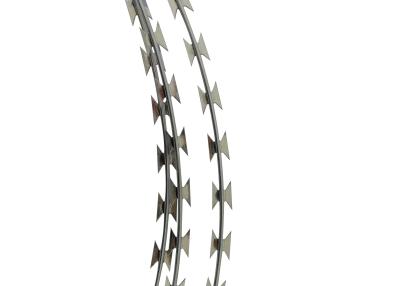 China L32ft Concertina Razor Coil Security Fencing - 18 Inch Diameter Hot-Dipped Galvanized Steel Wire for sale
