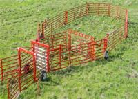 China Powder Coated Horse Fence Panels 2.1m x 1.6m 4 Rails Galvanized Livestock Corral for sale