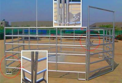 China Galvanized Livestock Fence Panel 1.5m Height 3-7 Rails Cattle Sheep Pen for sale