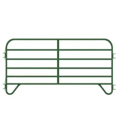 China PVC Coated Galvanized 12ft Metal Cattle Panels Heavy Duty 6 Rail Livestock Fence for Farm Horse Yard for sale