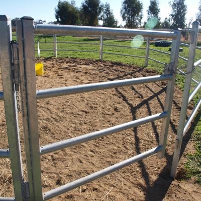 China Hot Dip Galvanized Horse Livestock Fence Panel 2.1m x 1.8m 6 Rails Heavy Duty for sale
