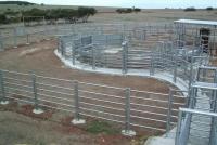 China Heavy Duty Galvanized Round Tube 6ft Livestock Fence Panels for Cattle Corral for sale