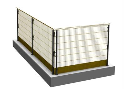 China High Security Steel Frame Mesh Edge Protection Fencing 50x100mm EN 13374 for sale