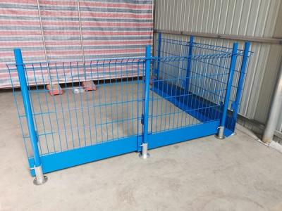 China Blue Powder Coated Steel Edge Protection Fence Q195 1.15x2.6m EN13374 for sale