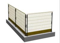 China Steel Mesh Temporary Edge Protection Barrier 1100-1300mm Width with 50x200mm Mesh Opening for sale