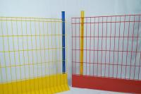China PVC Coated Steel Mesh Edge Protection Barrier 2.2m Length with 500kg Load Capacity - Red/Yellow Safety Fence for sale