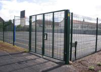 China 50x200mm Anti-Rust Metal Garden Fence Gate - Galvanized & Powder Coated Double Gate with 260cm Post Height for sale
