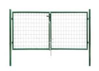 China Safety Lock Round Post Metal Garden Gate with 1.6mm Frame Thickness and 4-6mm Wire Diameter Options for sale