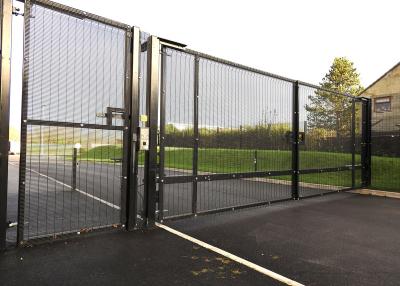 China HGMT Round Post 3D Mesh Metal Garden Fence Gate - 2m Height × 10m Width with 4mm Wire & PVC Coating for sale