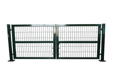 China PVC Coated Metal Garden Fence Gate 2x4m Double Gate Easy Installation for sale