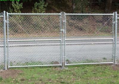 China Anti Corrosion Powder Coated 8 Ft Chain Link Fence Gate 1000mm Width 1600mm Height for sale