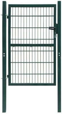China Hot Dip Galvanized PVC Coated Welded Wire Mesh Single Fence Gate 55x200mm Hole for sale
