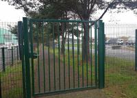 China Hot Dip Galvanized Iron Garden Gate 3D Model 32x32mm Rail Custom Sizes for sale