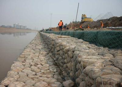 China Galfan Seawall Protection Rustproof PVC Coated Gabion Fence System with 6m Length and 6m/s Anti-Scour Capacity for sale