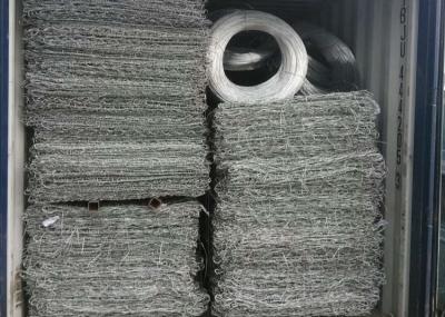 China Galvanized Hexagonal Galfan Woven Gabion Fence System Baskets 2m Height for sale
